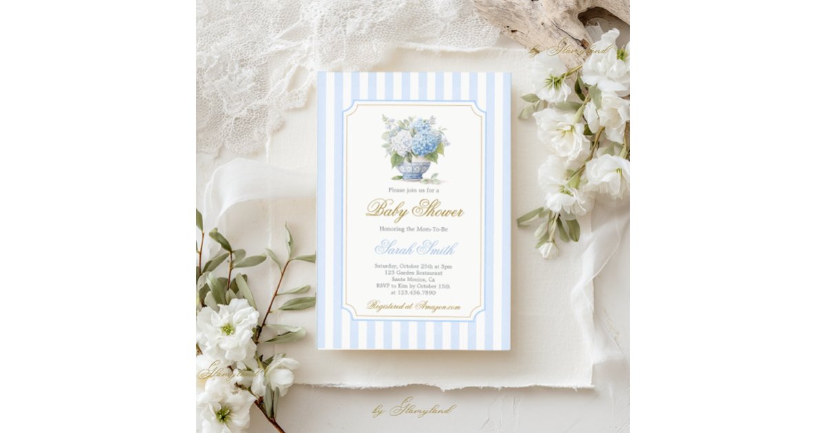 Preppy Baby Shower Boy Invitation | Zazzle