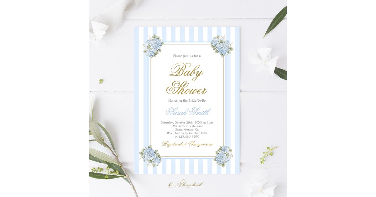 Preppy Baby Shower Boy Invitation | Zazzle
