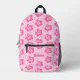 Preppy Backpack, Pink School Supplies Printed Backpack | Zazzle