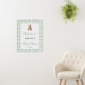 Preppy Bear Baby Shower Boy Welcome Sign | Zazzle