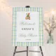 Preppy Bear Baby Shower Boy Welcome Sign | Zazzle