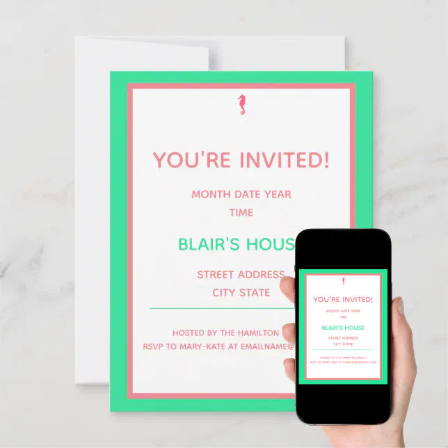 Preppy Birthday Invitation | Zazzle