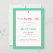 Preppy Birthday Invitation | Zazzle