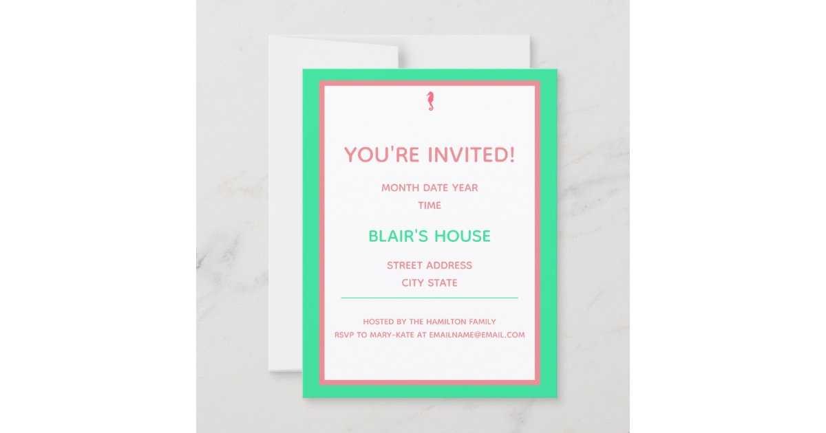 Preppy Birthday Invitation | Zazzle