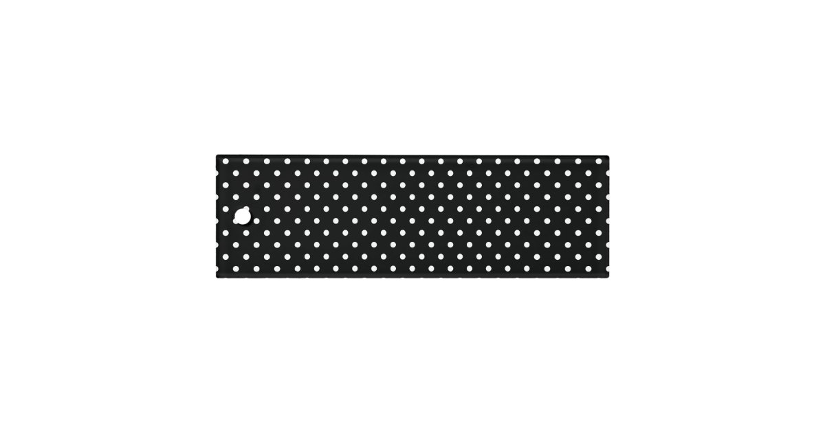 Preppy Black and White Tiny Polka Dots Pattern Ruler | Zazzle