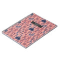 Preppy Blue and Coral Pattern Tropical Notebook | Zazzle