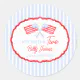 Preppy Boys Red White & Two Patriotic Birthday Classic Round Sticker ...