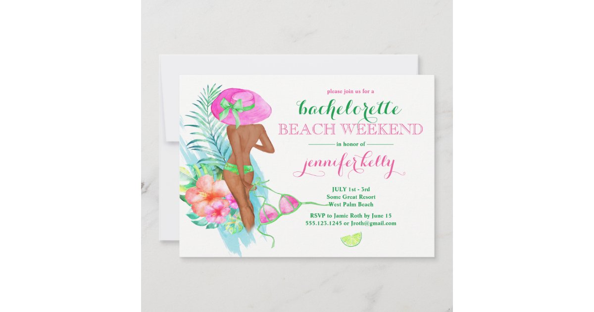 Preppy Bride Bachelorette Party Weekend Invitation | Zazzle