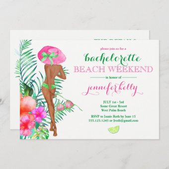 Preppy Bride Bachelorette Party Weekend Invitation | Zazzle