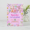 Preppy Chenille Patch Letter Stickers Birthday Invitation | Zazzle