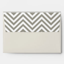 Preppy Chevron Stripe Modern Monogrammed Name Envelope | Zazzle