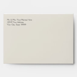 Preppy Chevron Stripe Modern Monogrammed Name Envelope | Zazzle