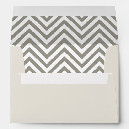 Preppy Chevron Stripe Modern Monogrammed Name Envelope | Zazzle.com