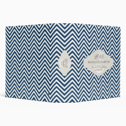 Preppy Chevron Stripe Modern Nautical Anchor 3 Ring Binder | Zazzle