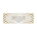 Preppy Chevron Stripe Modern Nautical Anchor Label | Zazzle