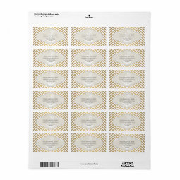 Preppy Chevron Stripe Modern Nautical Anchor Label | Zazzle