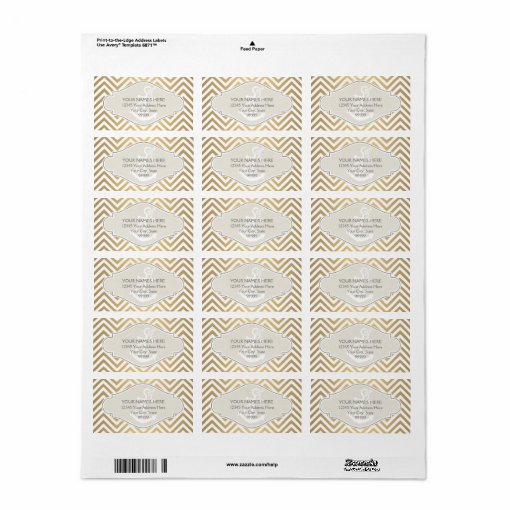 Preppy Chevron Stripe Modern Nautical Anchor Label | Zazzle