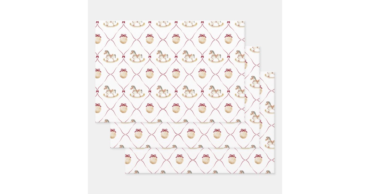 Preppy Christmas Wrapping Paper Sheets | Zazzle