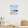Preppy Coastal Beach Gouache Art Poster | Zazzle