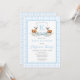 Preppy Deer Gingham Crest Baby Shower Invitation | Zazzle