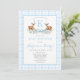 Preppy Deer Gingham Crest Baby Shower Invitation | Zazzle