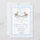 Preppy Deer Gingham Crest Baby Shower Invitation | Zazzle