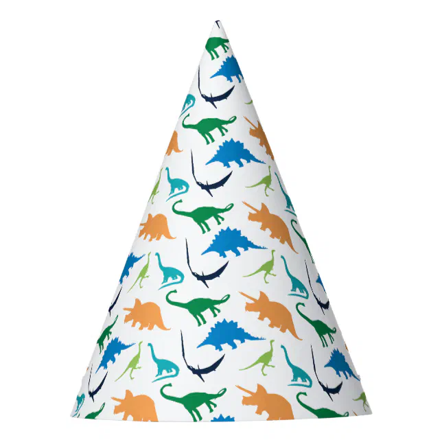 Preppy Dinosaur Birthday Party Hats | Zazzle
