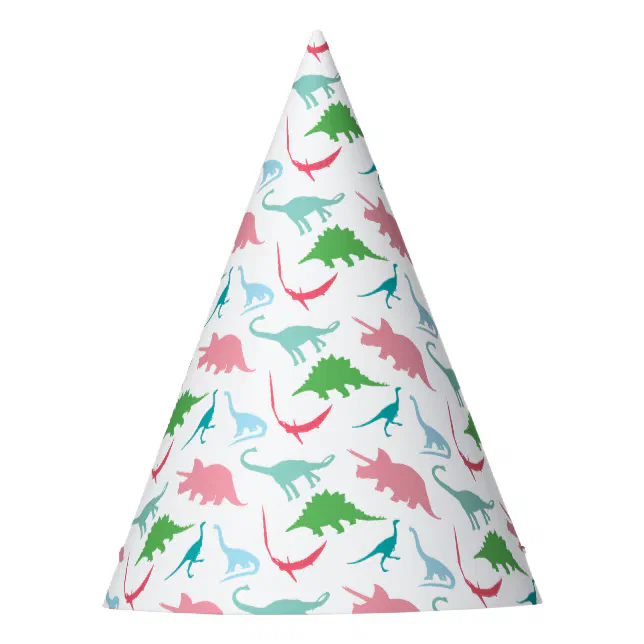 Preppy Dinosaur Birthday Party Hats | Zazzle