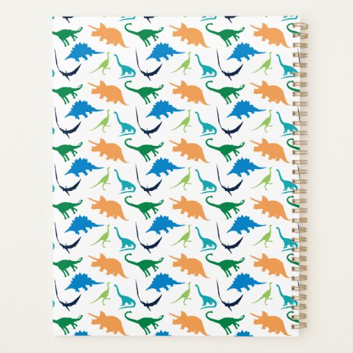 Preppy Dinosaur Boy Personalized School Calendar Planner | Zazzle