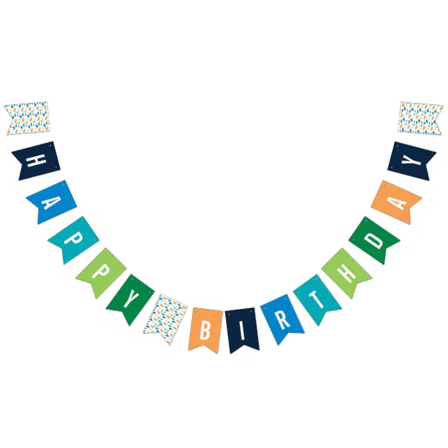 Preppy Dinosaur Silhouette Birthday Banner | Zazzle