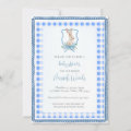 Preppy Gingham Bunny Baby Shower Invitation | Zazzle