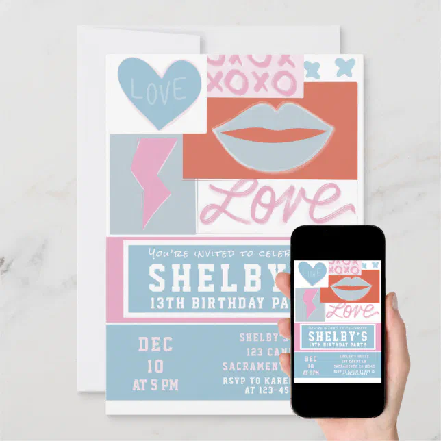 Preppy Girls Birthday Party Invitation | Zazzle