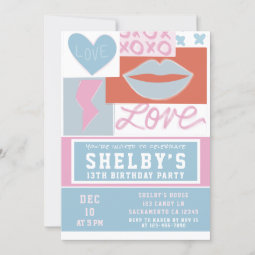 Preppy Girls Birthday Party Invitation | Zazzle