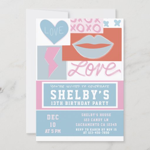 Preppy Girls Birthday Party Invitation | Zazzle