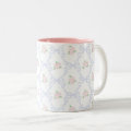 Preppy Grandmillennial Coquette Preppy Floral Two-Tone Coffee Mug | Zazzle