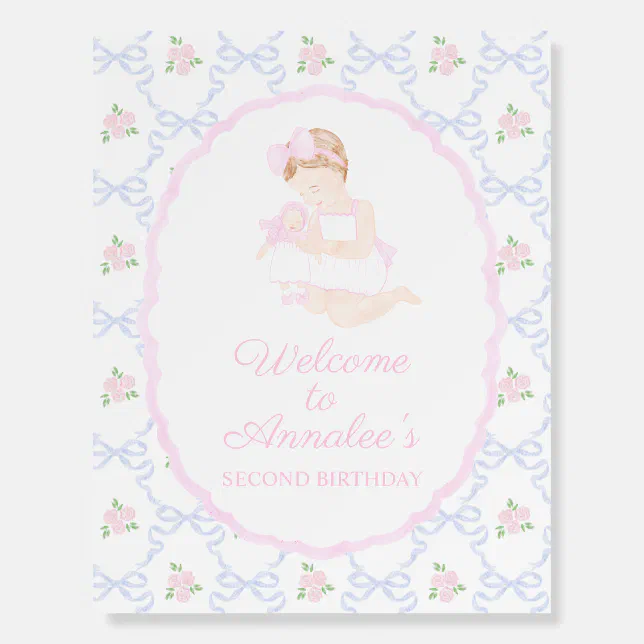 Preppy Grandmillennial Dolly & Me Foam Board Sign | Zazzle