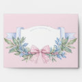 Preppy Grandmillennial Holly with Pink Bow Envelope | Zazzle