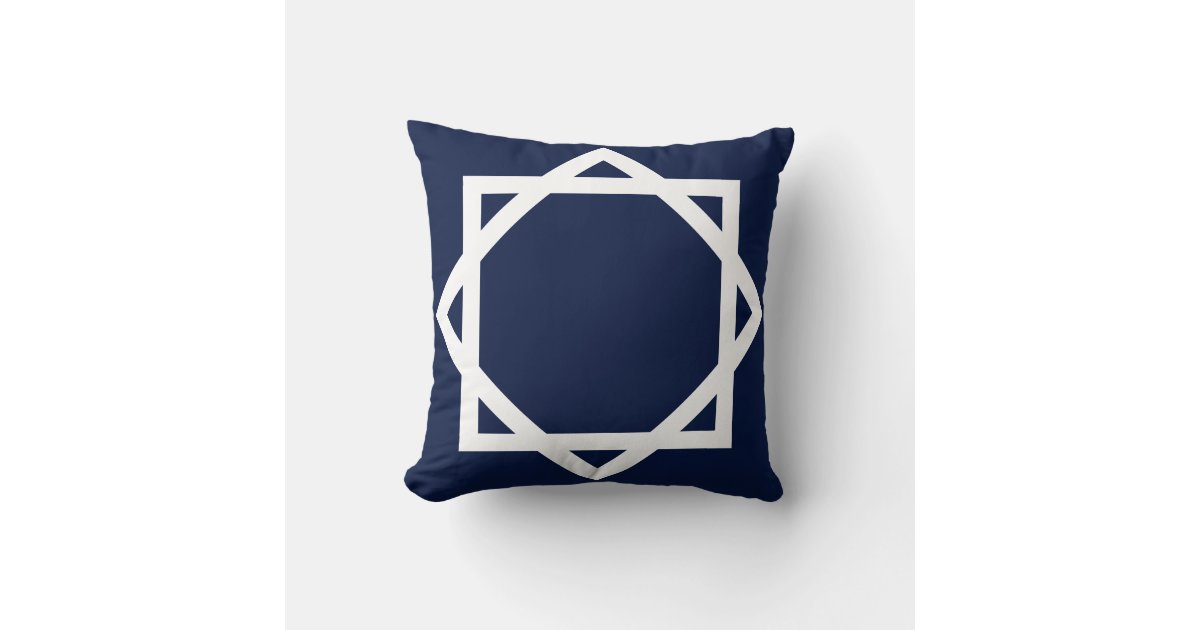 Preppy Graphic Border Throw Pillow | Zazzle