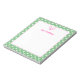 Preppy Green and Pink Tennis Notepad | Zazzle