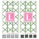 Preppy Green Trellis Bamboo Pattern Monogram Cornhole Set | Zazzle