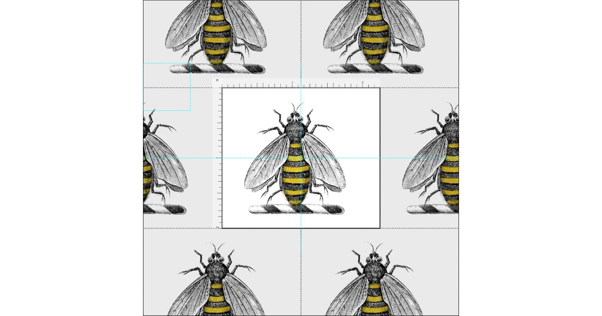 Preppy Heraldic Vintage Bee Coat of Arms Emblem C Fabric | Zazzle