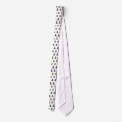 Preppy Heraldic Vintage Bee Coat of Arms Emblem C Neck Tie | Zazzle