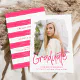 Preppy Hot Pink Script Photo Graduation Party Invitation | Zazzle