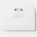 Preppy Monogram USA Flag Return Address Envelope | Zazzle