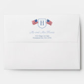 Preppy Monogram USA Flag Return Address Envelope | Zazzle