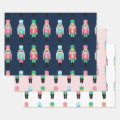 Preppy Nutcracker Wrapping Paper Sheets, Set of 3 | Zazzle