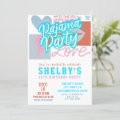 Preppy Pajama Party Girls Birthday Invitation | Zazzle