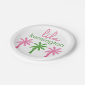 Preppy Palm Trees Personalized Party Plates | Zazzle