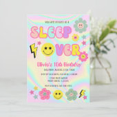 Preppy Pastel Pink Y2K Sleep Over Birthday Invitation | Zazzle