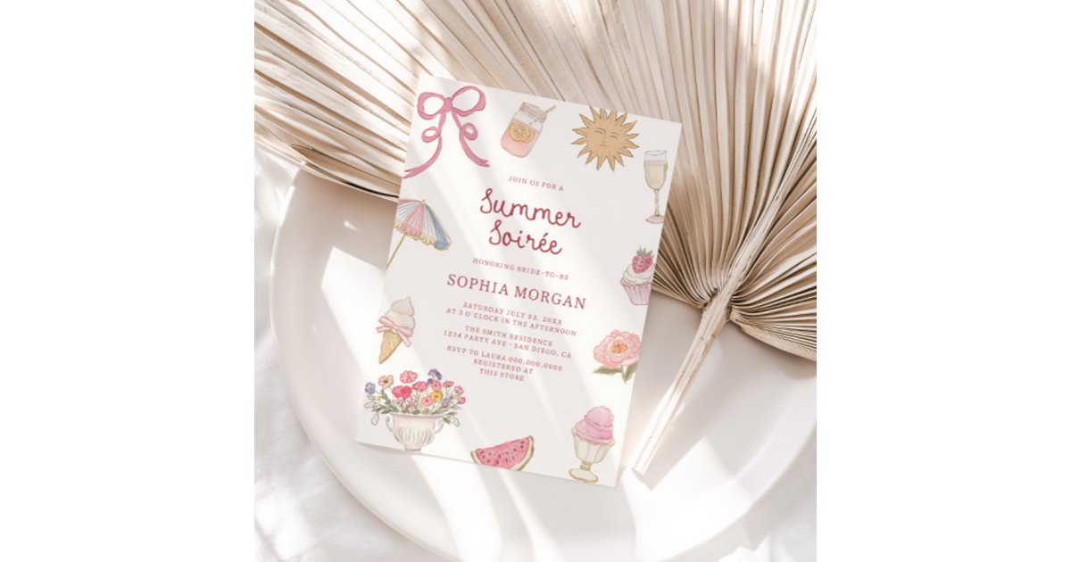 Preppy Pastel Summer Soiree Invitation | Zazzle